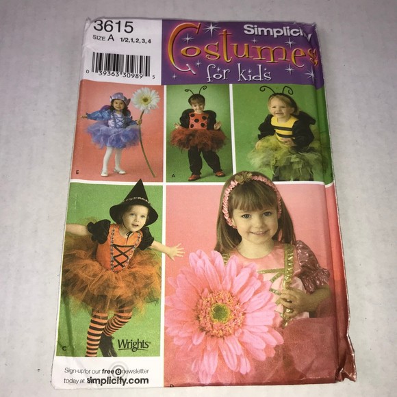 Simplicity | Other | Simplicity Pattern 365 Costume For Kids Witch ...